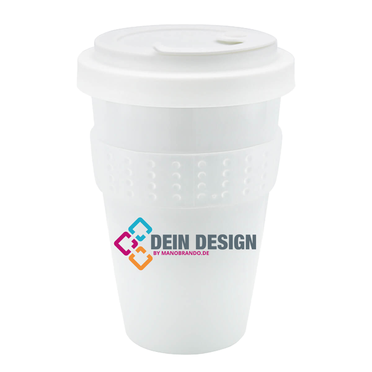 Coffee to go Becher Porzellan bedrucken/Gravur mit Logo | ManoBrando